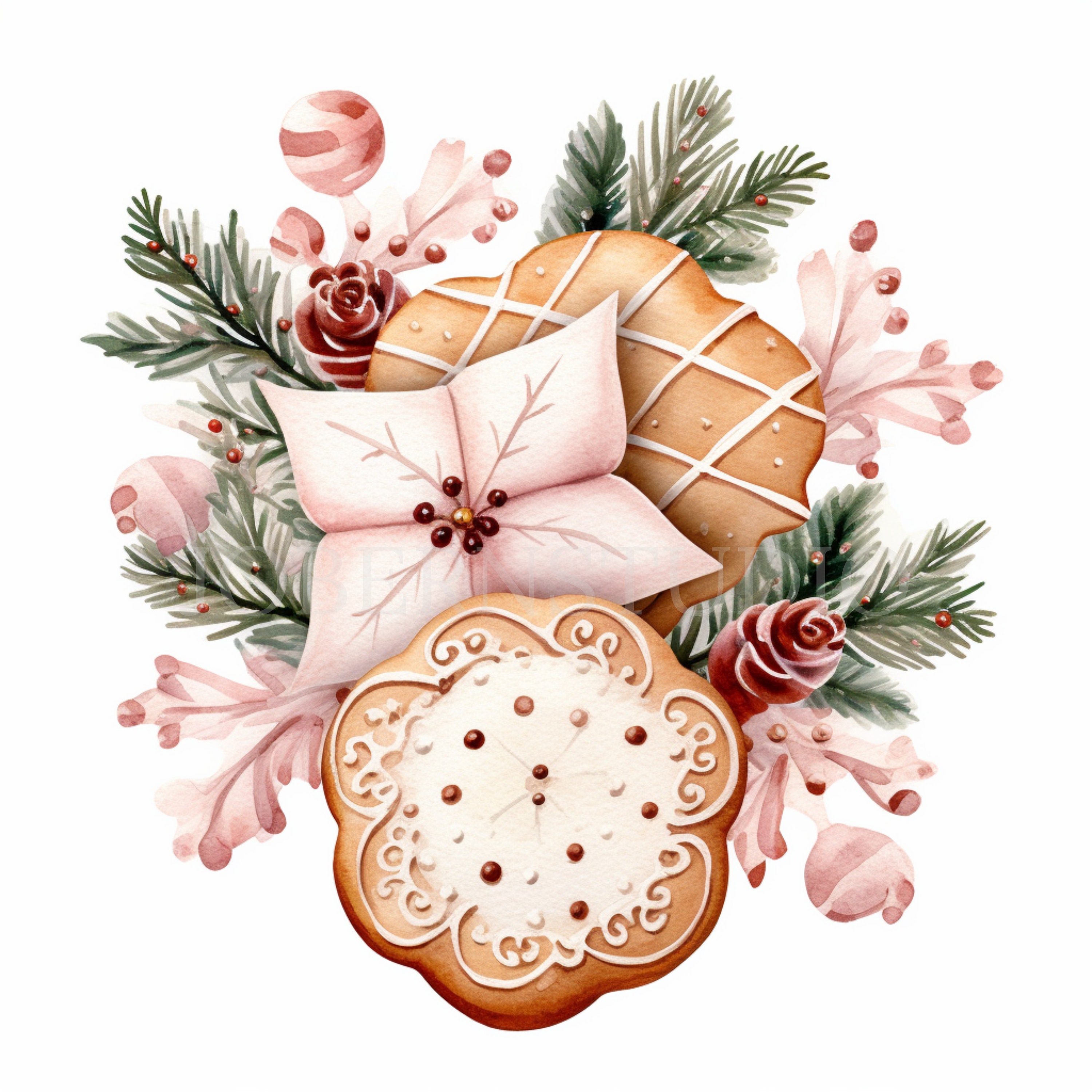 Christmas Cookies Clipart Bundle 15 High Quality - Etsy
