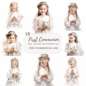 First Communion Clipart Png,bundle 12 High Quality, Girl Praying ...