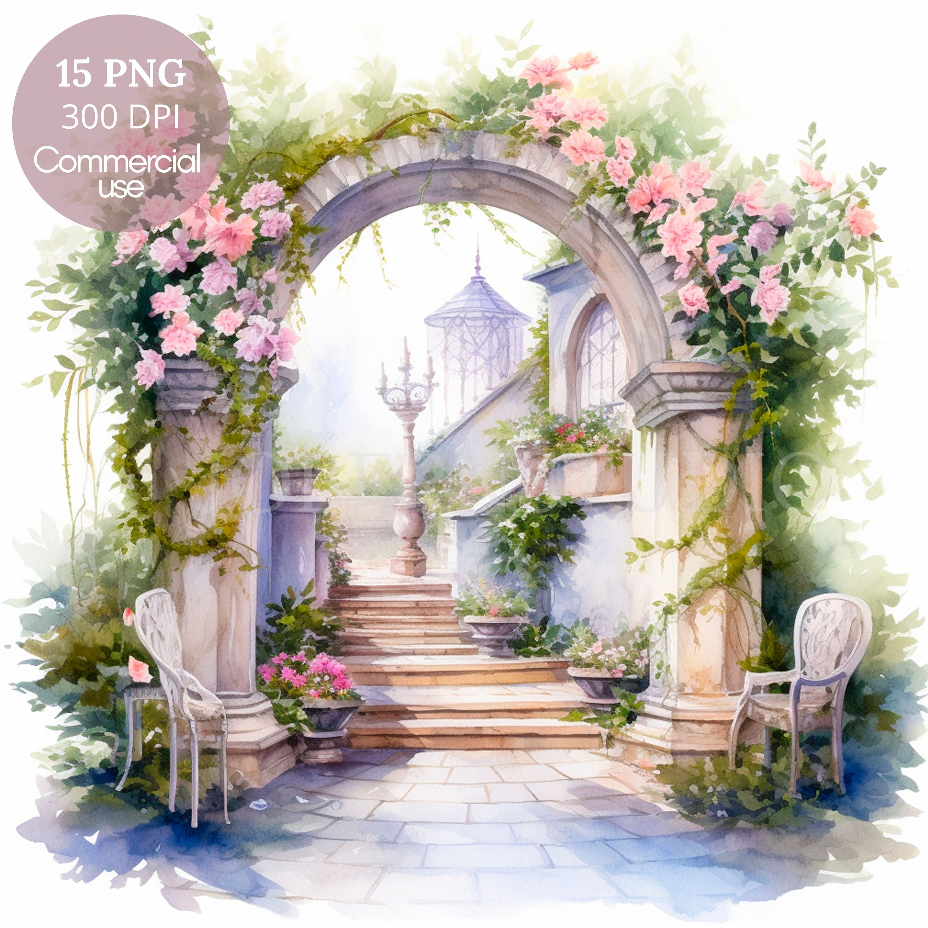 Secret Garden Clipart Png,bundle 15 High Quality,landscape Garden ...
