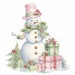 Christmas Snowman Clipart Pngbundle 15 High Quality - Etsy