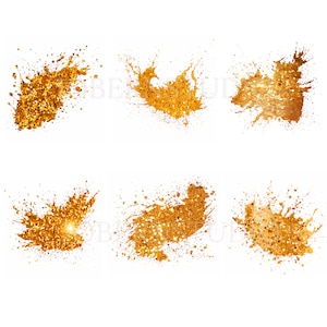 Gold Glitter Color Splash Clipart Png,bundle 15 High Quality Jpg ...
