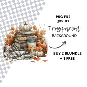 Fall Stock Book Clipart Bundle 8 High Quality Png,watercolor Autumn ...