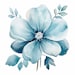 Blue Flower Clipart Bundle 10 High Quality PNG, Watercolor Floral ...