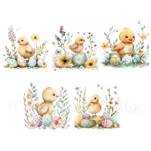 Easter Chick Clipart PNG Bundle 14 High Quality,pastel Easter ...