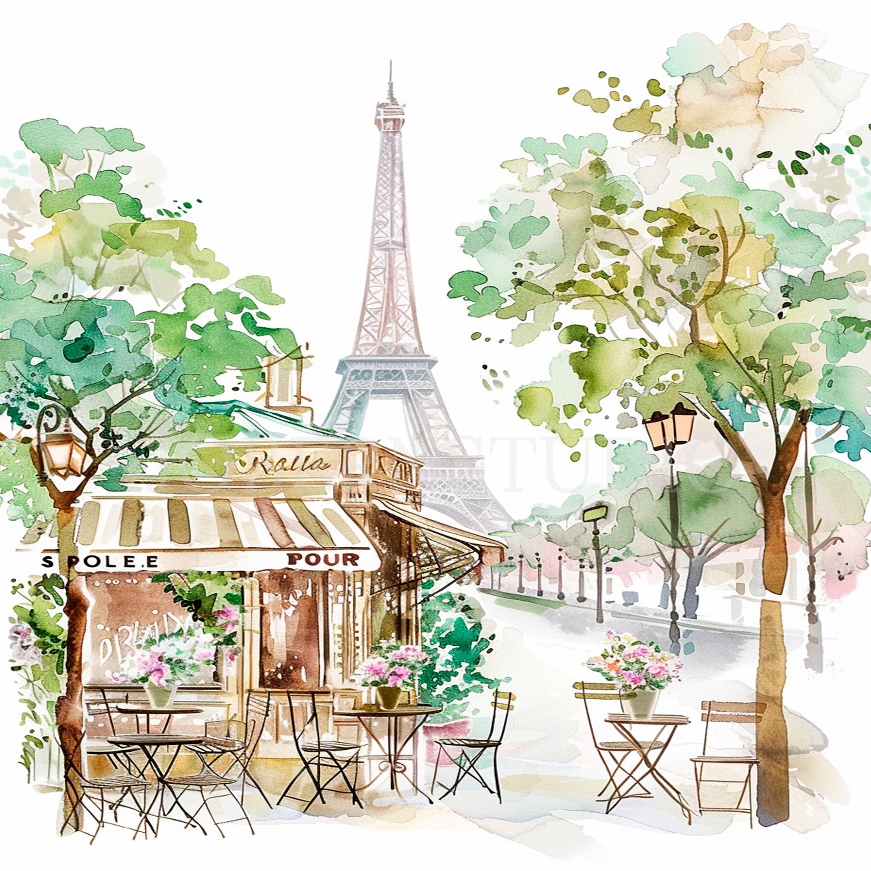 Paris Cityscape Clipart Png,bundle 17 High Quality,watercolor City ...
