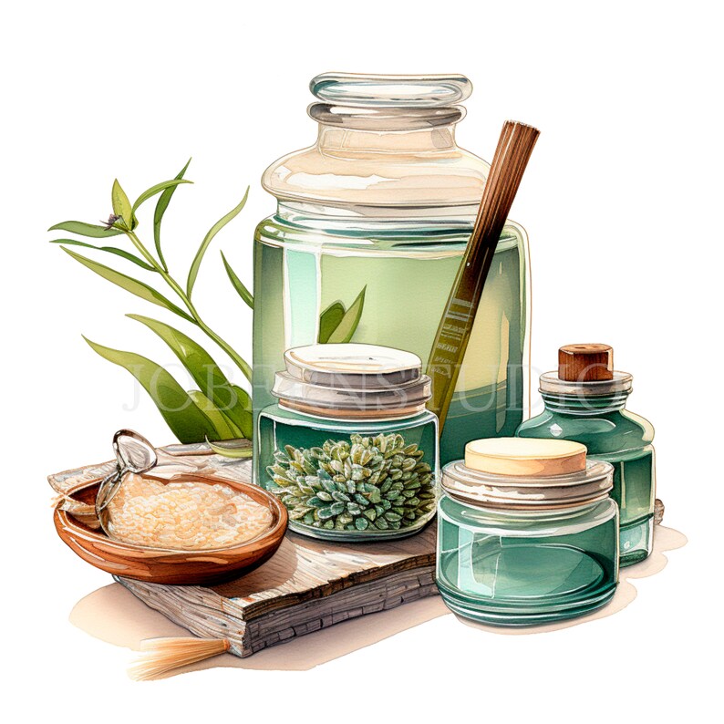 Spa Time Clipart Bundle 15 High Quality PNG, Home Decor, Digital ...