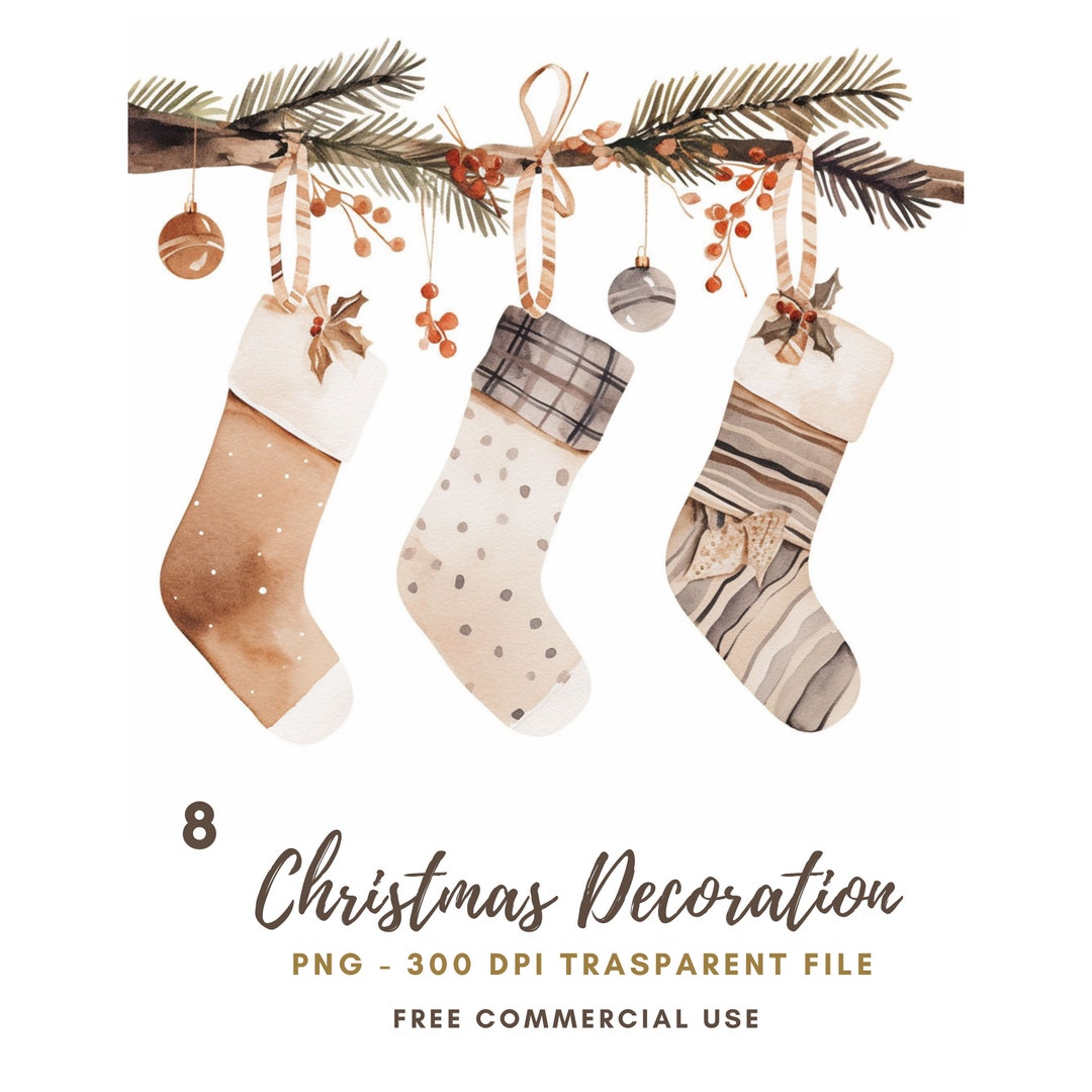 Christmas Ornament Clipart PNG Bundle 8, Watercolor Christmas ...
