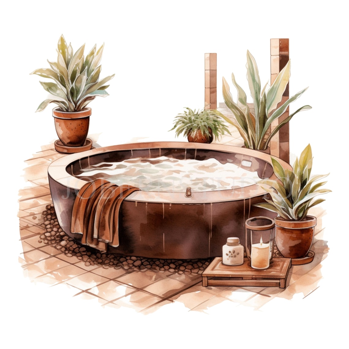 Cozy Winter Spa Clipart Pngbundle 25 High Quality Jpgdigital - Etsy