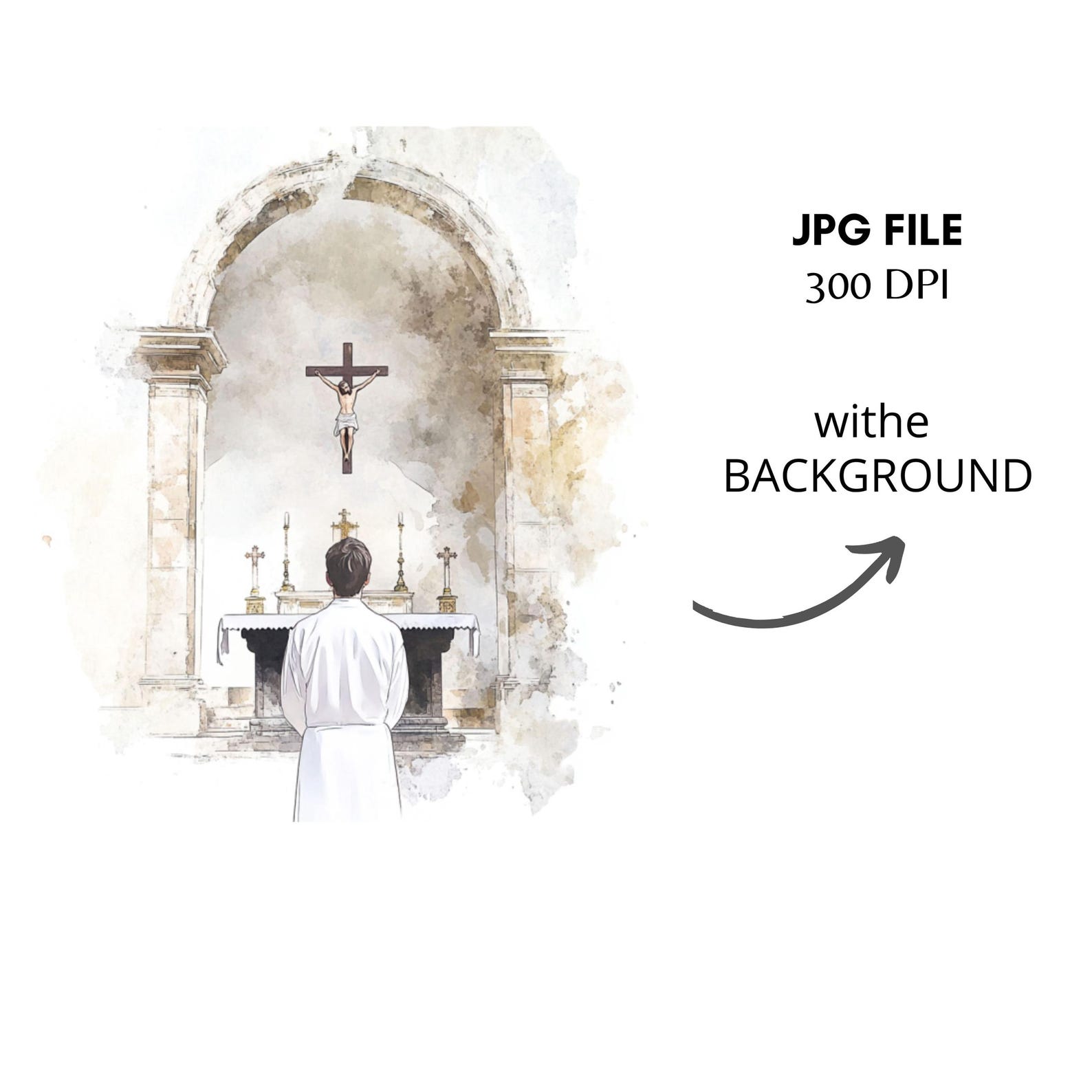 Priest Ordination Clipart Png,bundle 22 High Quality, Watercolor ...