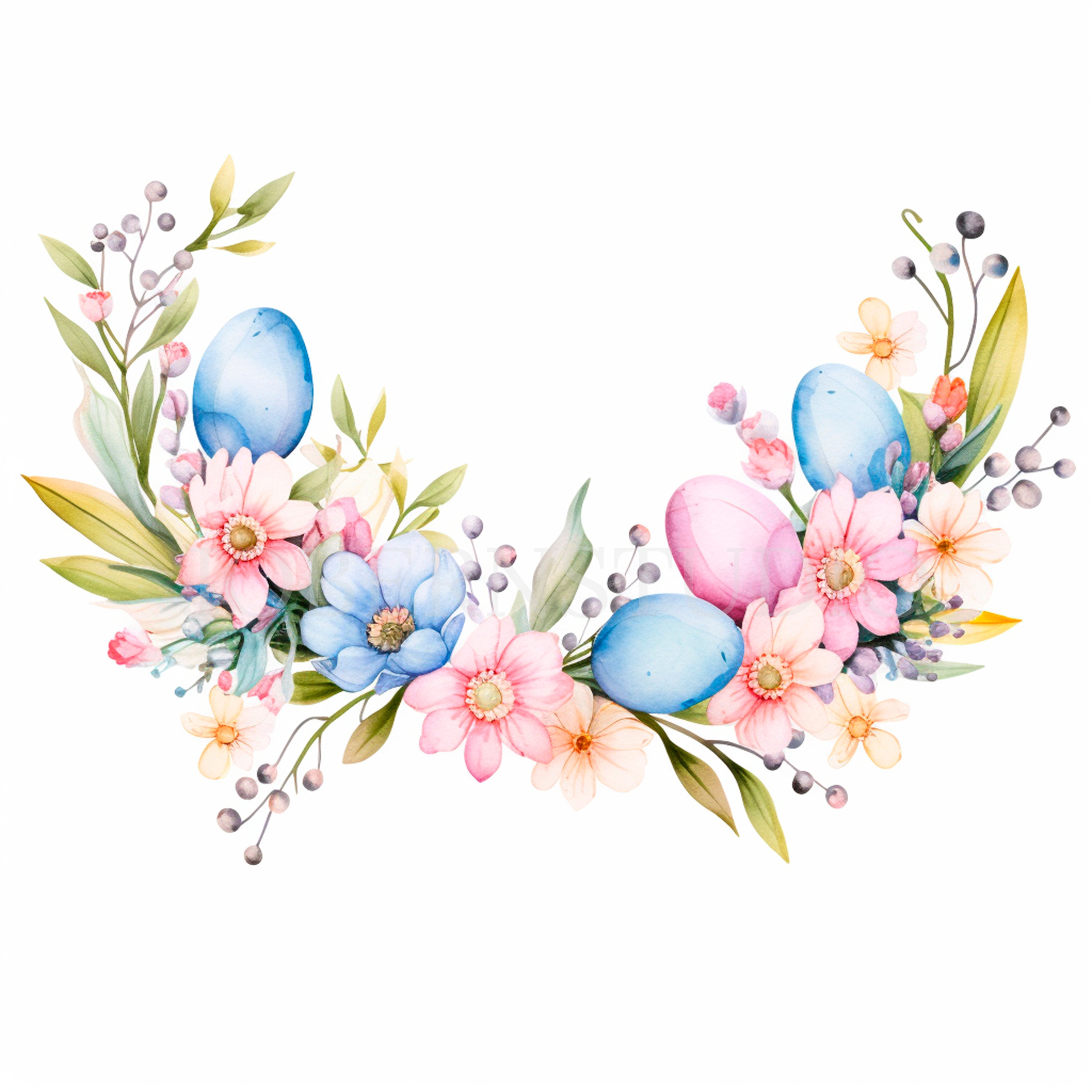 Easter Clipart PNG Bundle 10 High Quality JPG, Watercolor Easter ...