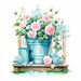 Shabby Chic Garden Clipart Bundle 15 High Quality Png,pink Flower ...