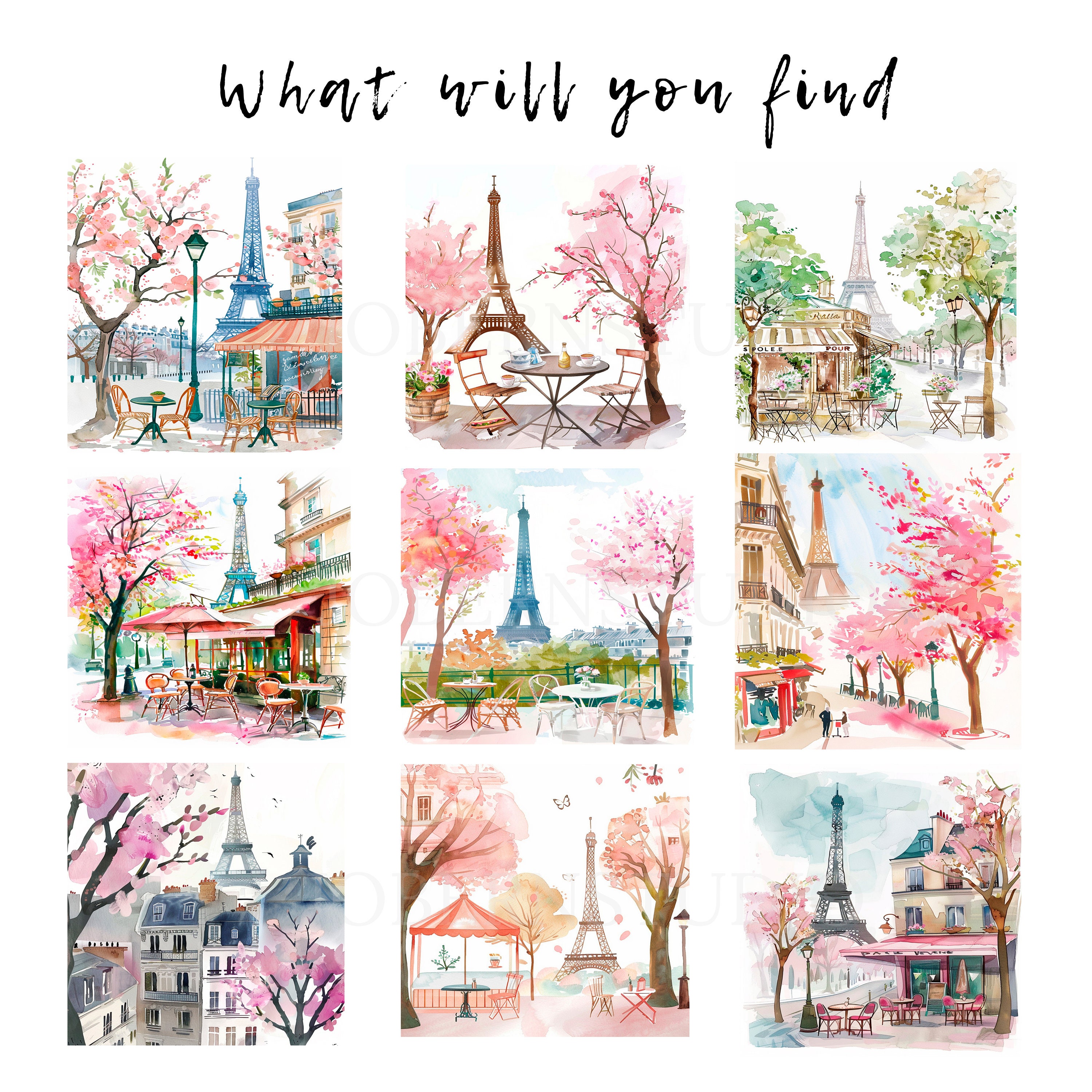 Paris Cityscape Clipart Png,bundle 17 High Quality,watercolor City ...