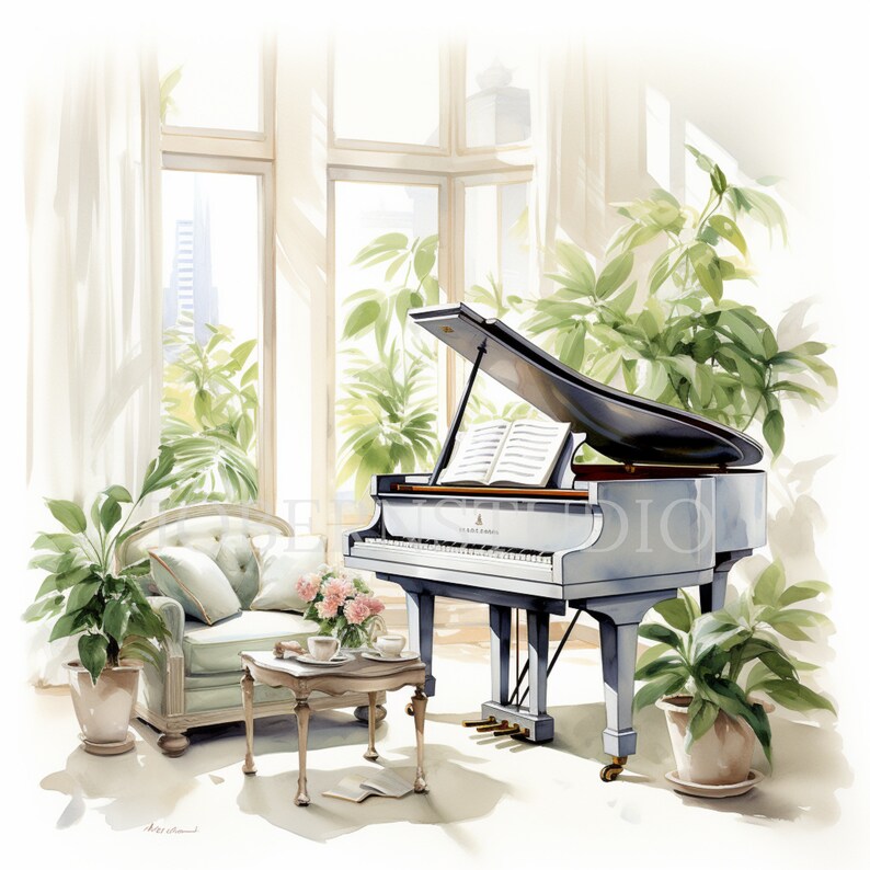 Living Room Clipart Bundle 15 High Quality Png,watercolor Home Decor ...