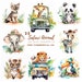 Safari Animal Clipart Bundle 25 High Quality Jpg,watercolor Animal ...