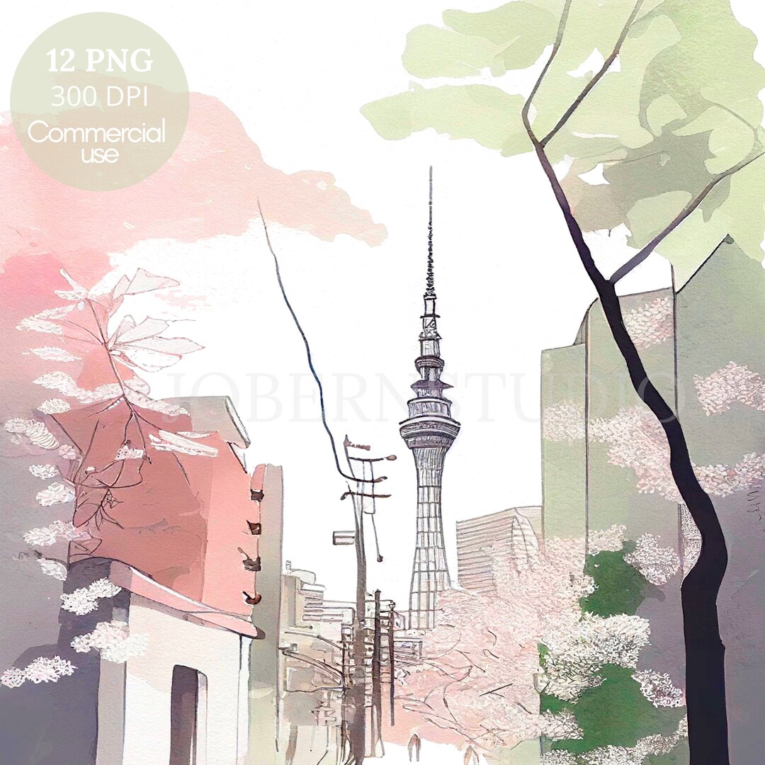 Cityscape Clipart Png,bundle 12 High Quality,watercolor New York ...