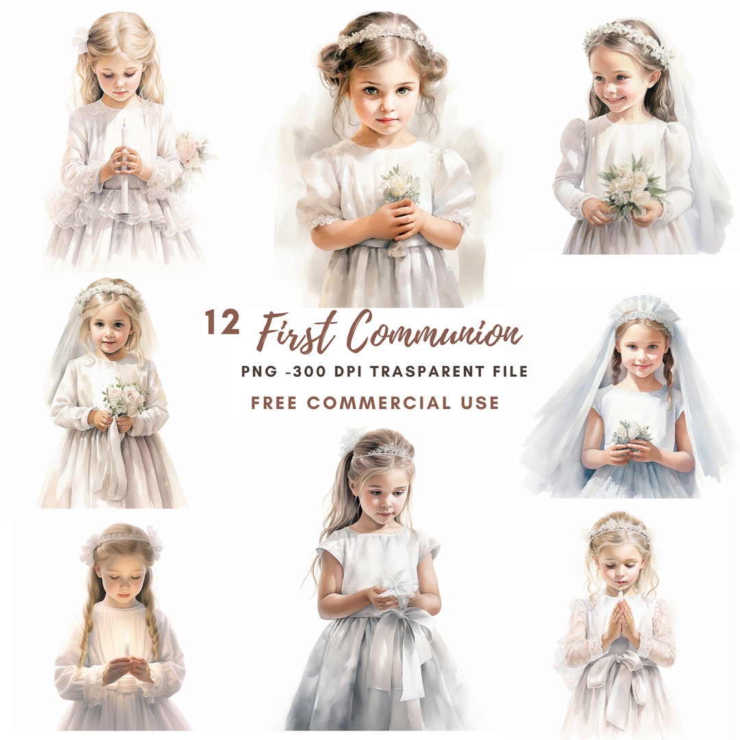 First Communion Clipart Png,bundle 12 High Quality, Girl Praying ...