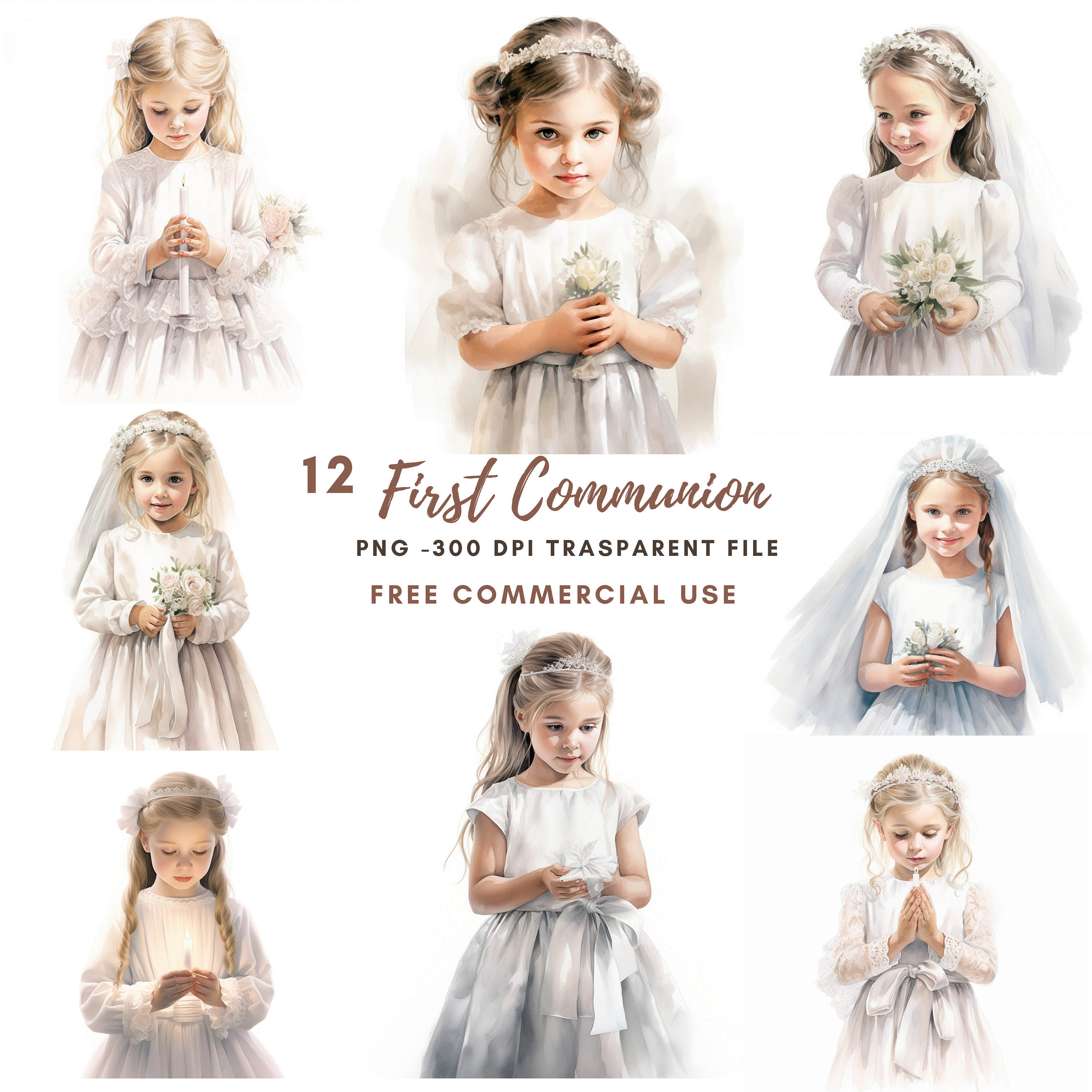 First Communion Clipart Png,bundle 12 High Quality, Girl Praying ...