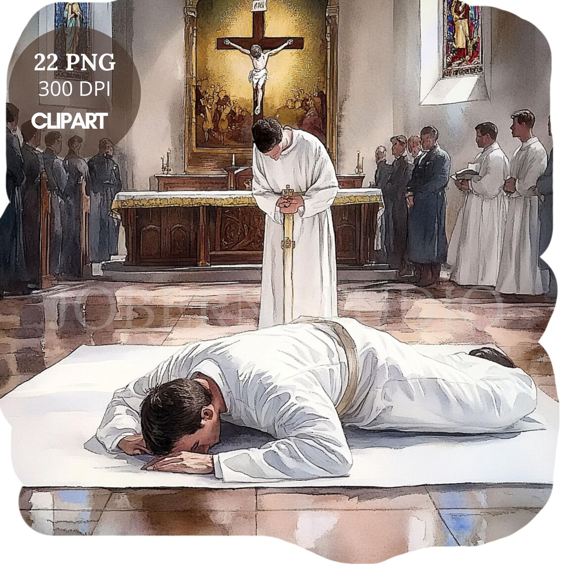 Priest Ordination Clipart Png,bundle 22 High Quality, Watercolor ...