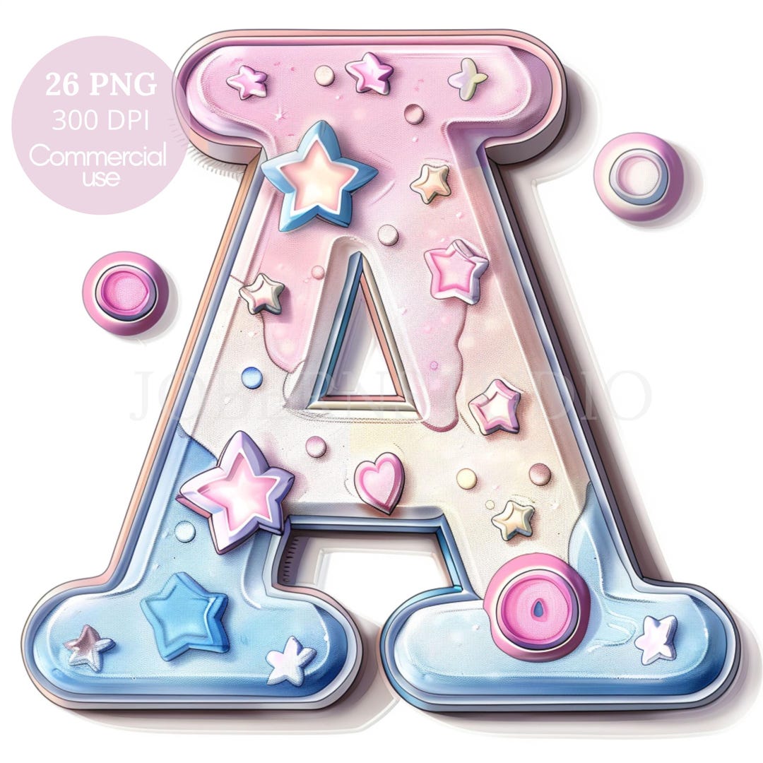 Cute Alphabet Letter Clipart Bundle 26 High Quality Png,watercolor Baby ...