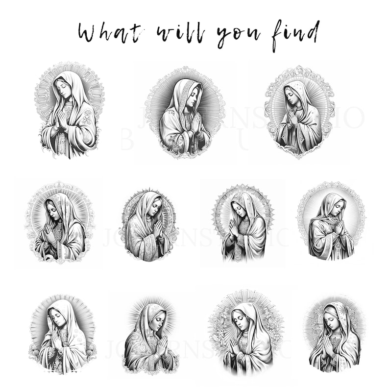Virgin Mary Clipart,bundle 11 High Quality Png,holy Mary,printable ...