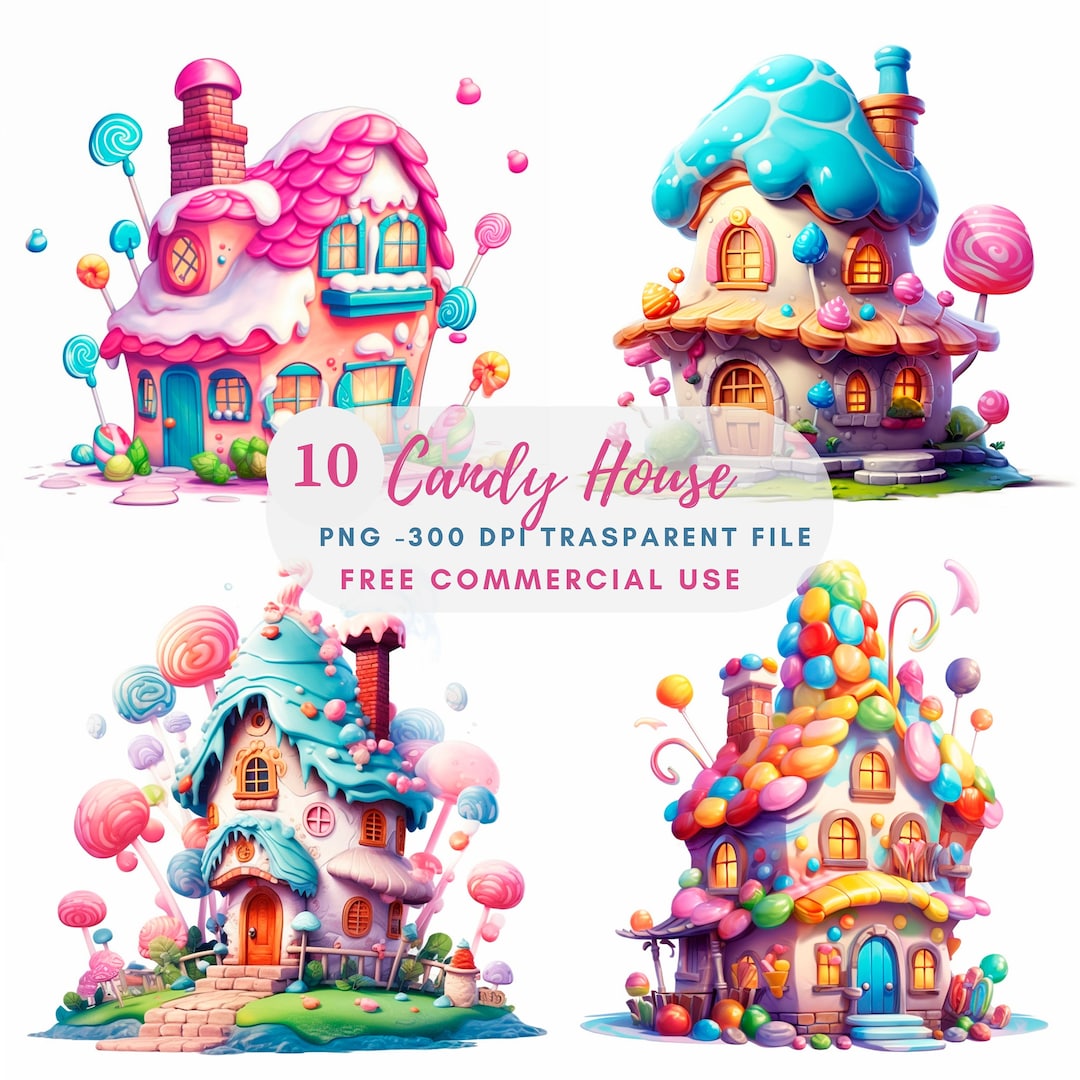 Candy House Clipart Png,bundle 10 High Quality,fairy Home,digital ...