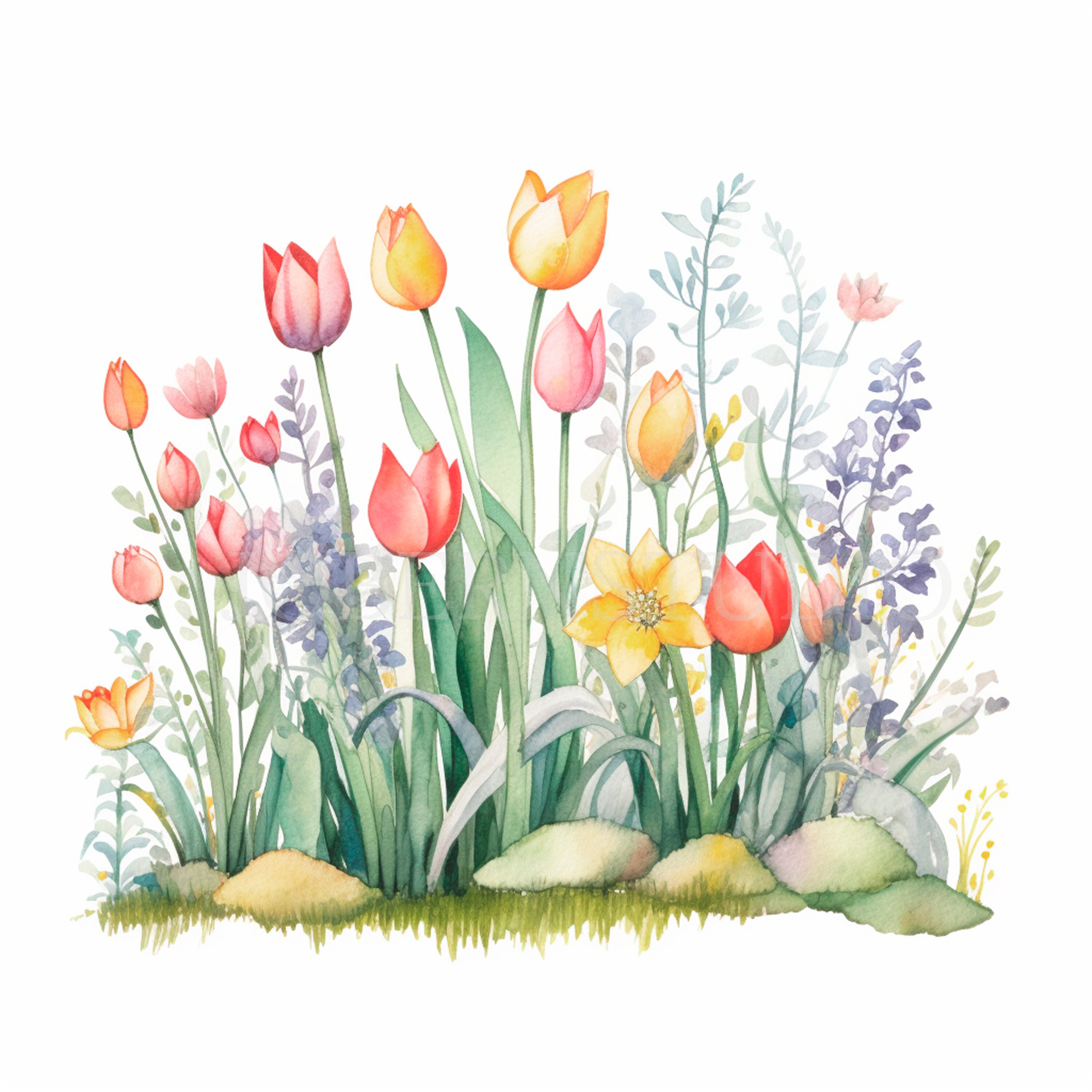 Spring Garden Clipart Png,bundle 15 High Quality,watercolor Garden ...