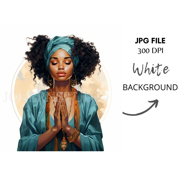 Black Woman Praying Clipart Png,bundle 10 High Quality Jpg,digital Download,card Making,digital ...