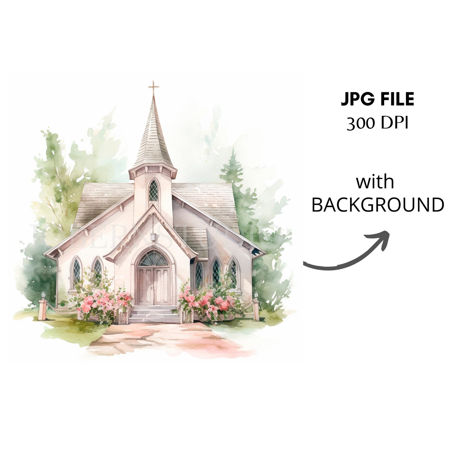 Rustic Church Clipart Png,bundle 13 High Quality,watercolor Church ...