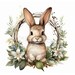 Easter Bunny Rustic Clipart PNG Bundle 10 High Quality JPG, Watercolor ...