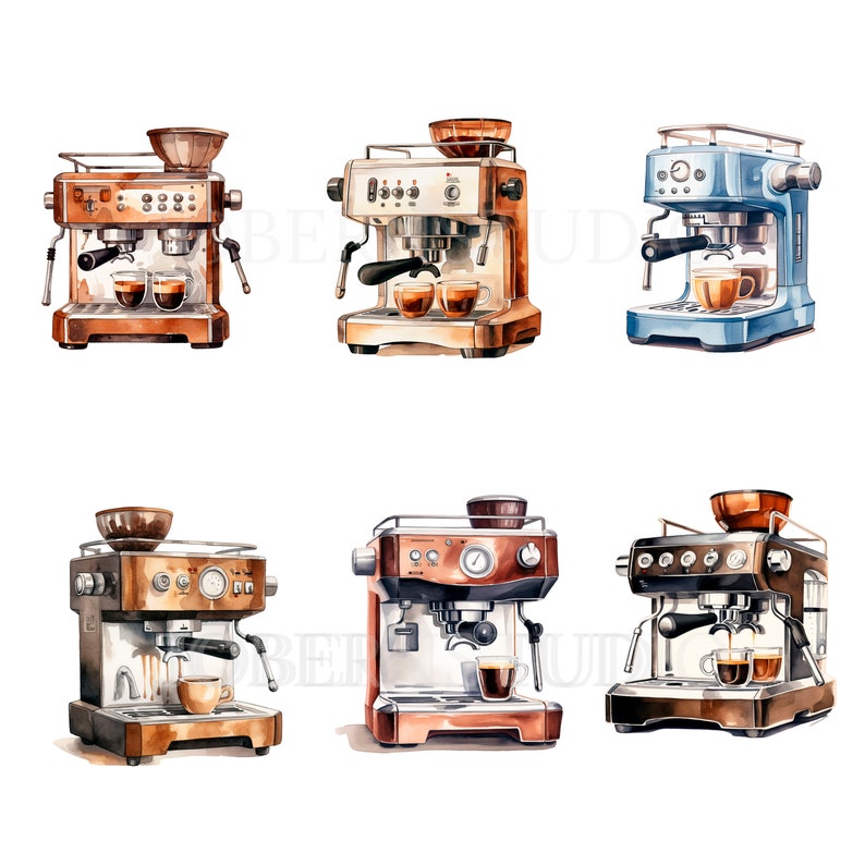 Coffee Espresso Machine Clipart Png,bundle 15 High Quality,vintage ...