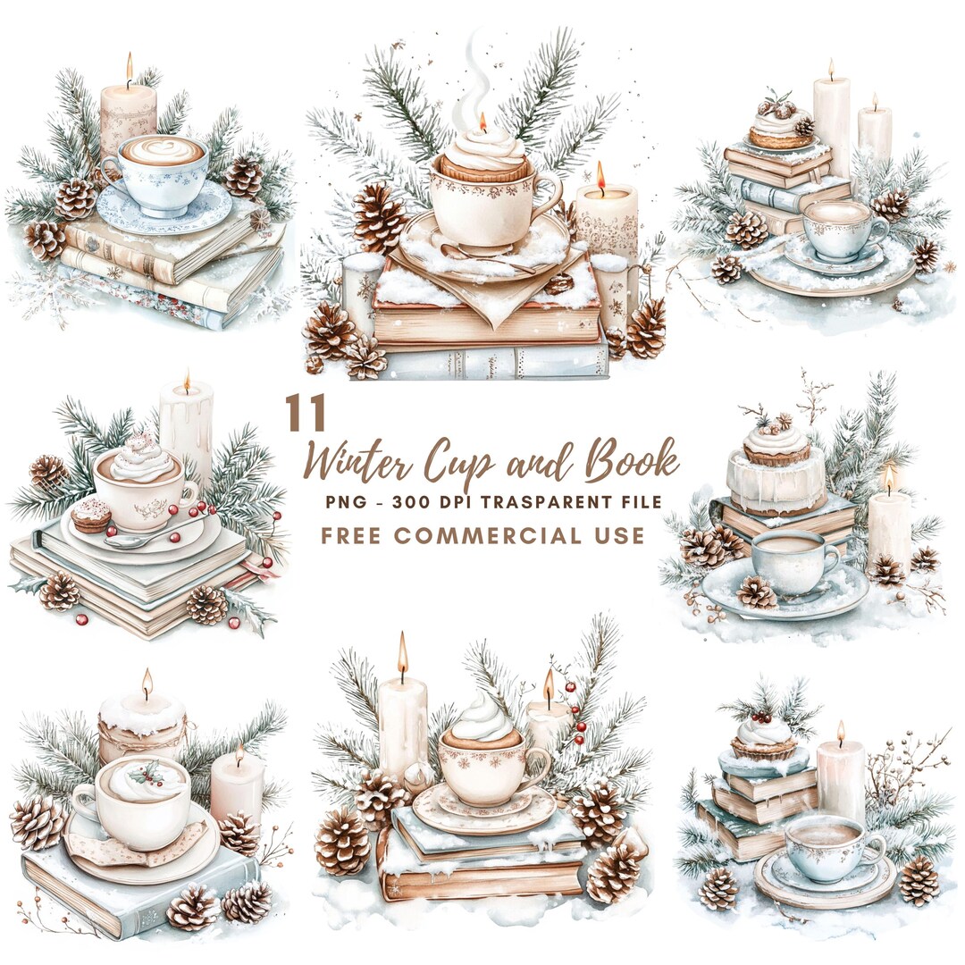 Winter Book Reading Clipart Png,bundle 11 High Quality ,watercolor ...