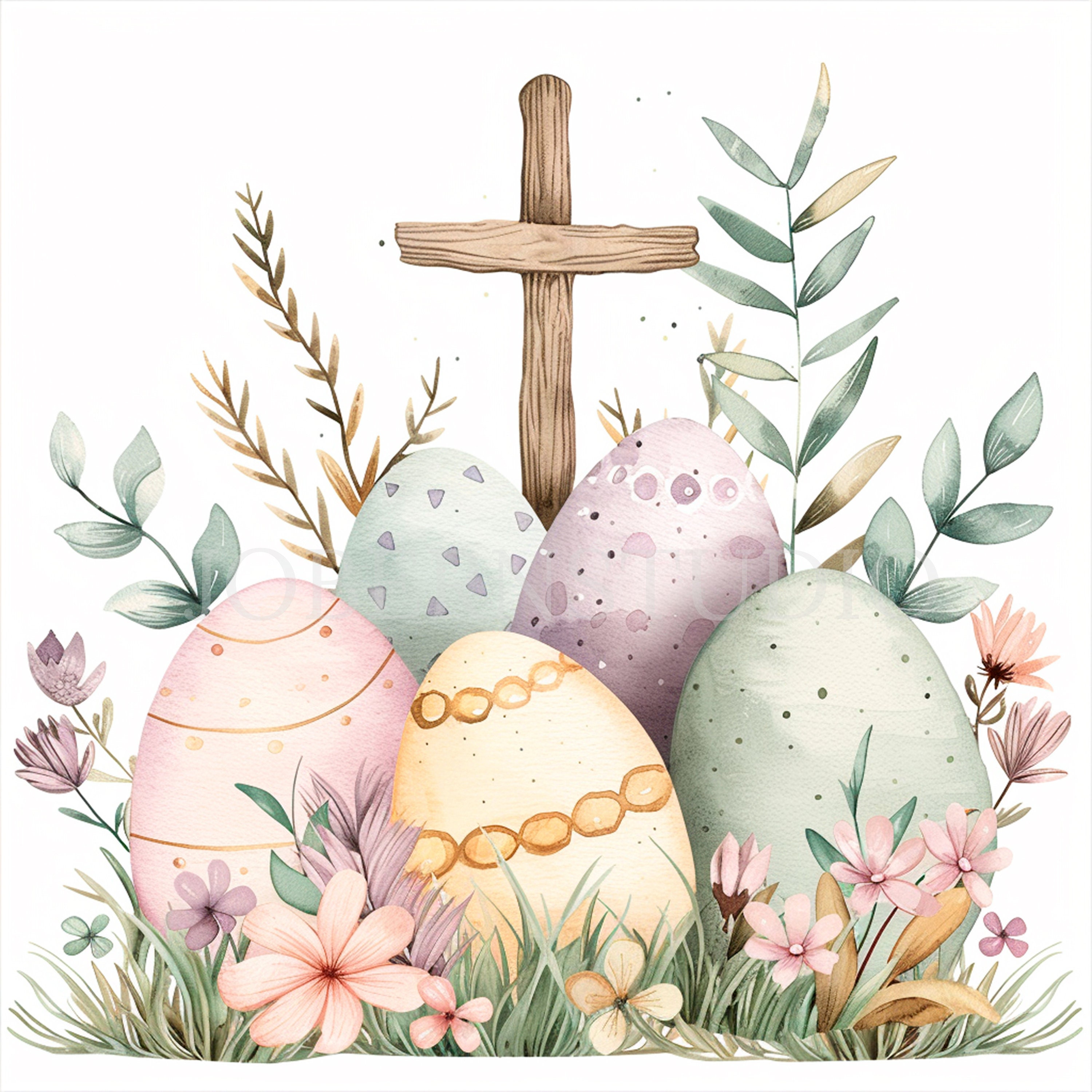 Easter Cross Clipart PNG Bundle 12 High Quality,easter Cross Egg ...