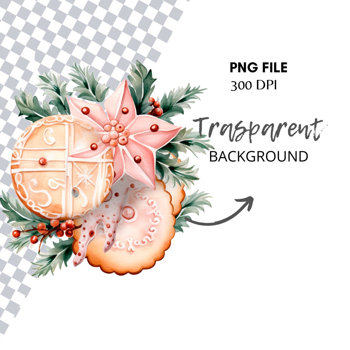 Christmas Cookies Clipart Bundle 15 High Quality - Etsy