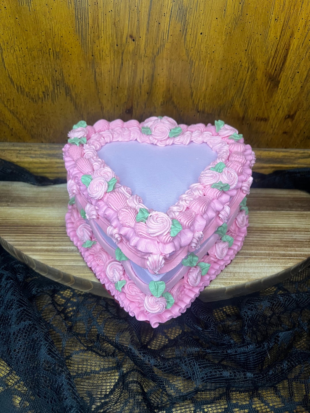Vintage Heart Cake - Etsy