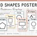 2D Shapes Posters for Classroom Display with & Without Attributes Warm ...
