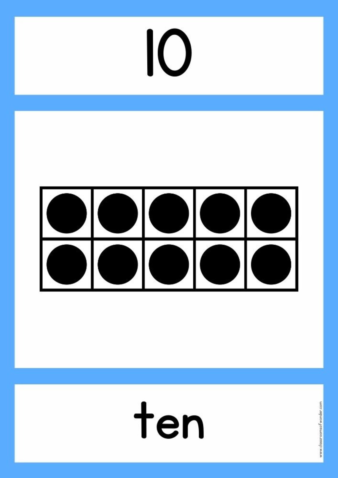 Vibrant Rainbow Tens Frame Posters for Classroom Display Math Learning ...