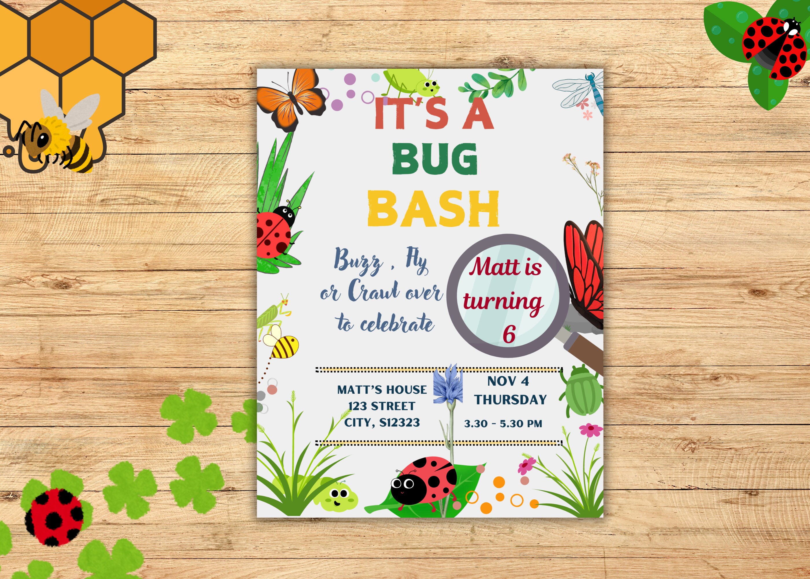 Bug Party Invitation Template! Make Your Little Explorer's Birthday ...