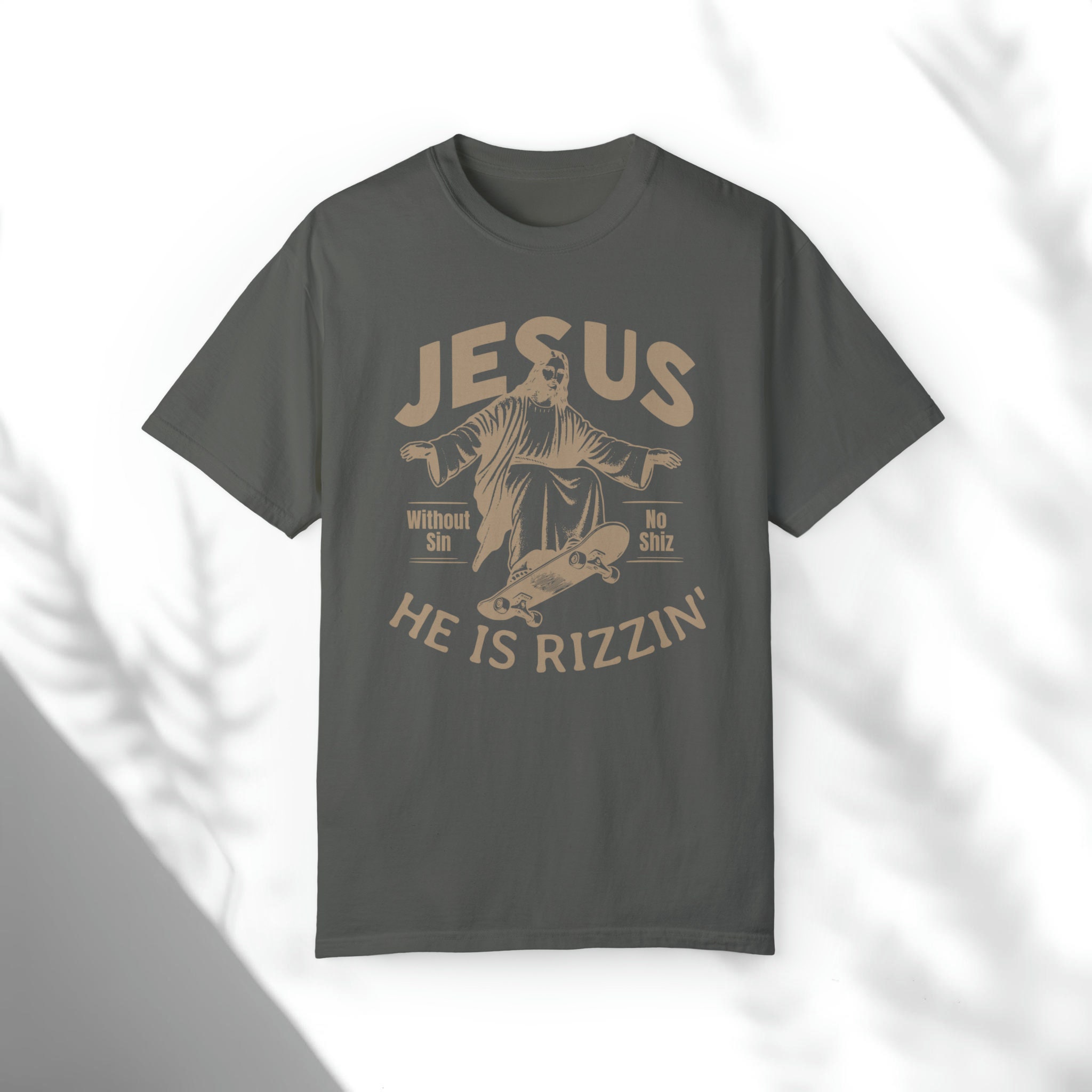 He Is Rizzin Funny Graphic Tee Religious Easter Shirt Of Jesus