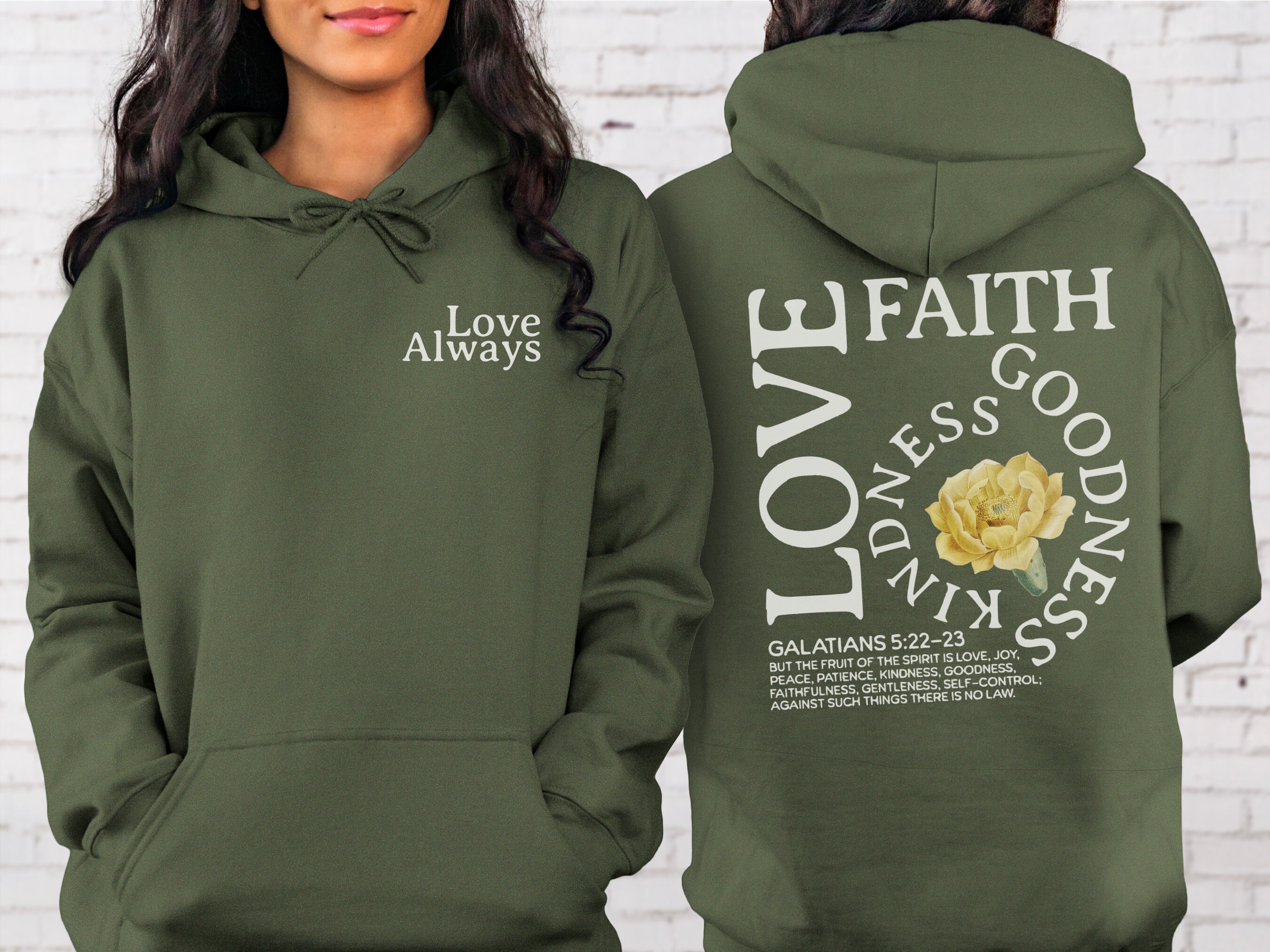 Bible Verse Aesthetic Hoodie, Christian Ally Jesus Sweatshirt, Apparel ...