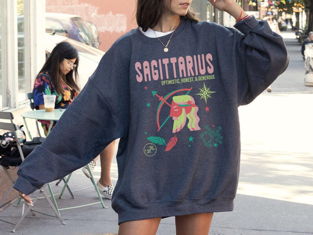 Sagittarius Zodiac Sweatshirt, Birth Sign Gift for Her, Birthday Xmas ...
