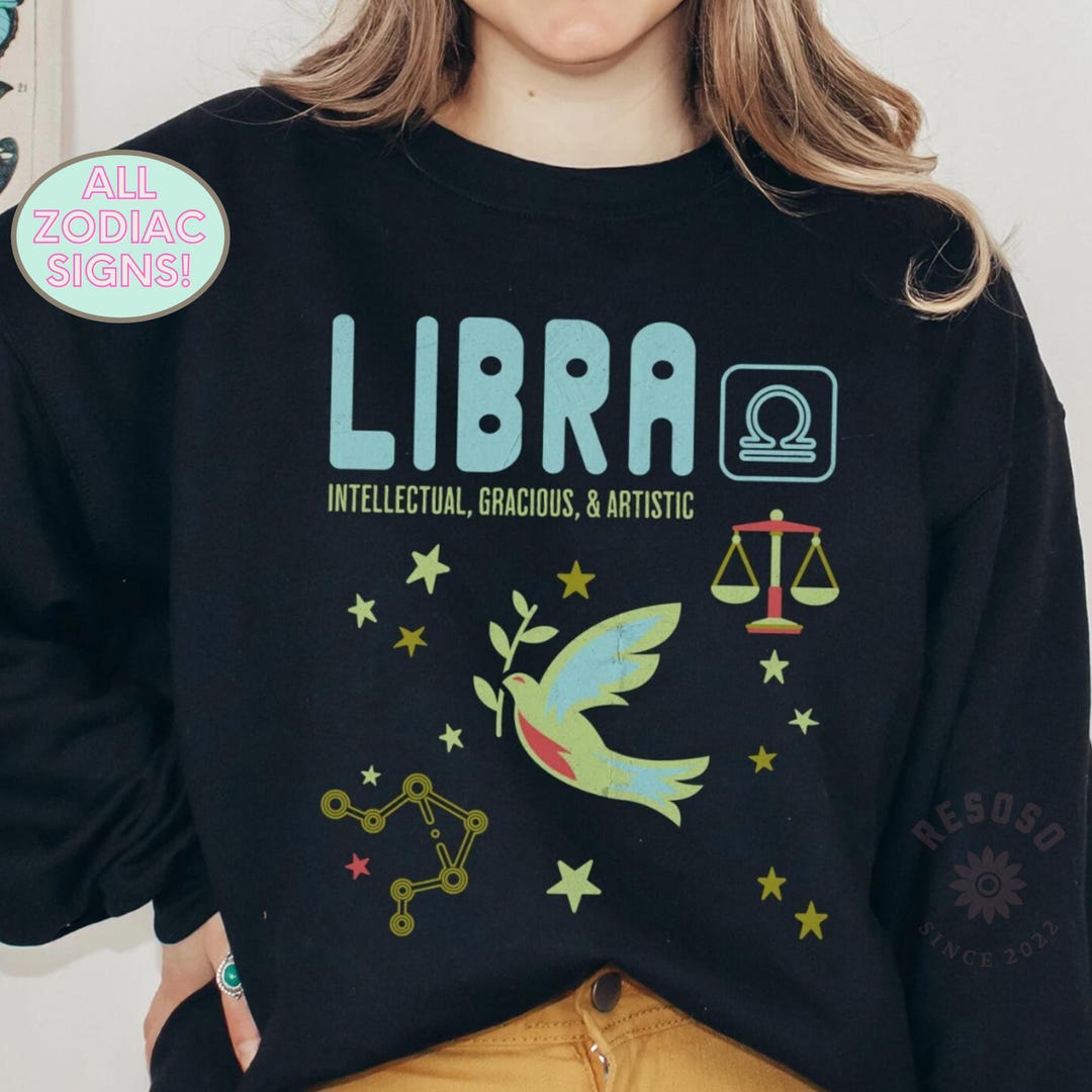 Zodiac Sweatshirt, Birth Sign Gift for Her, Birthday Xmas Gifts Women ...