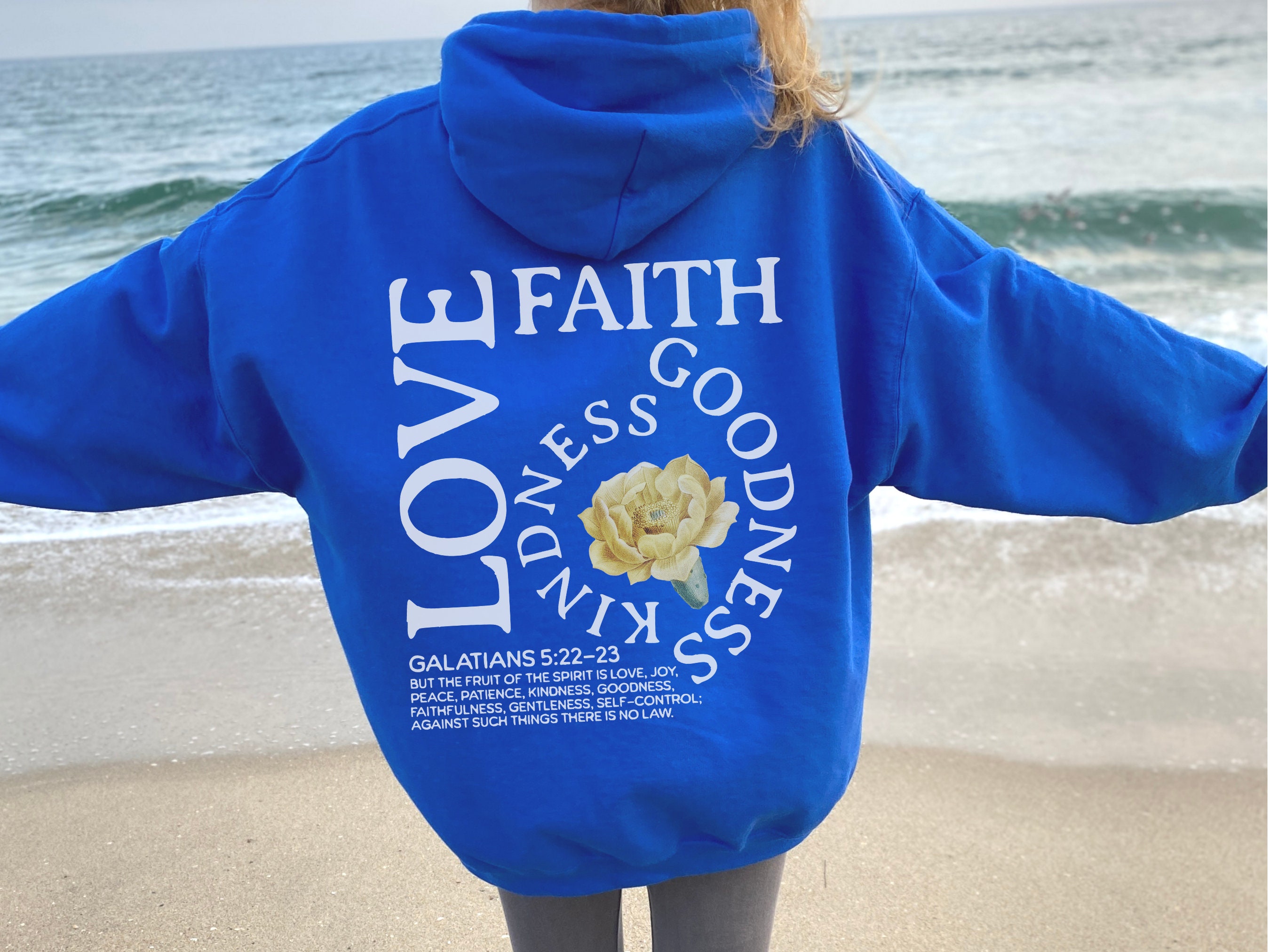 Bible Verse Aesthetic Hoodie, Christian Ally Jesus Sweatshirt, Apparel ...