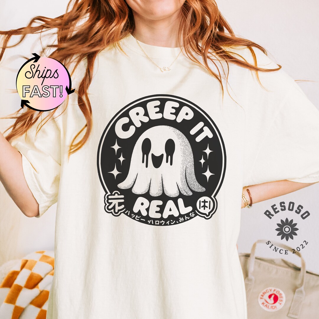 Comfort Colors Creep It Real Ghost Shirt - Spooky Season Halloween Tee ...