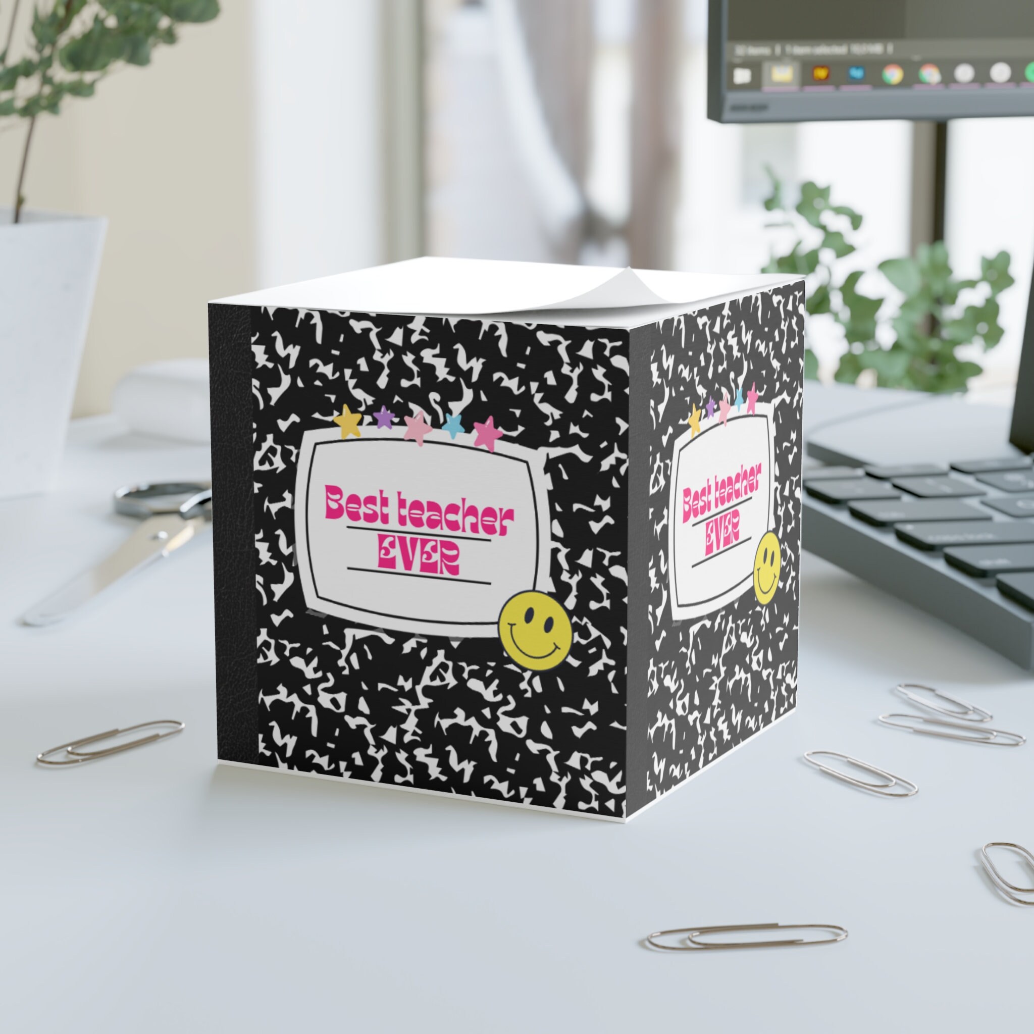Teacher Post It Note, Teacher Gift, Best Teacher Ever, Teacher, Notepad ...
