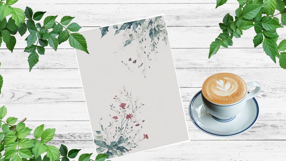 Editable Blank Template, Printable Cards, Custom Sign, Greenery ...