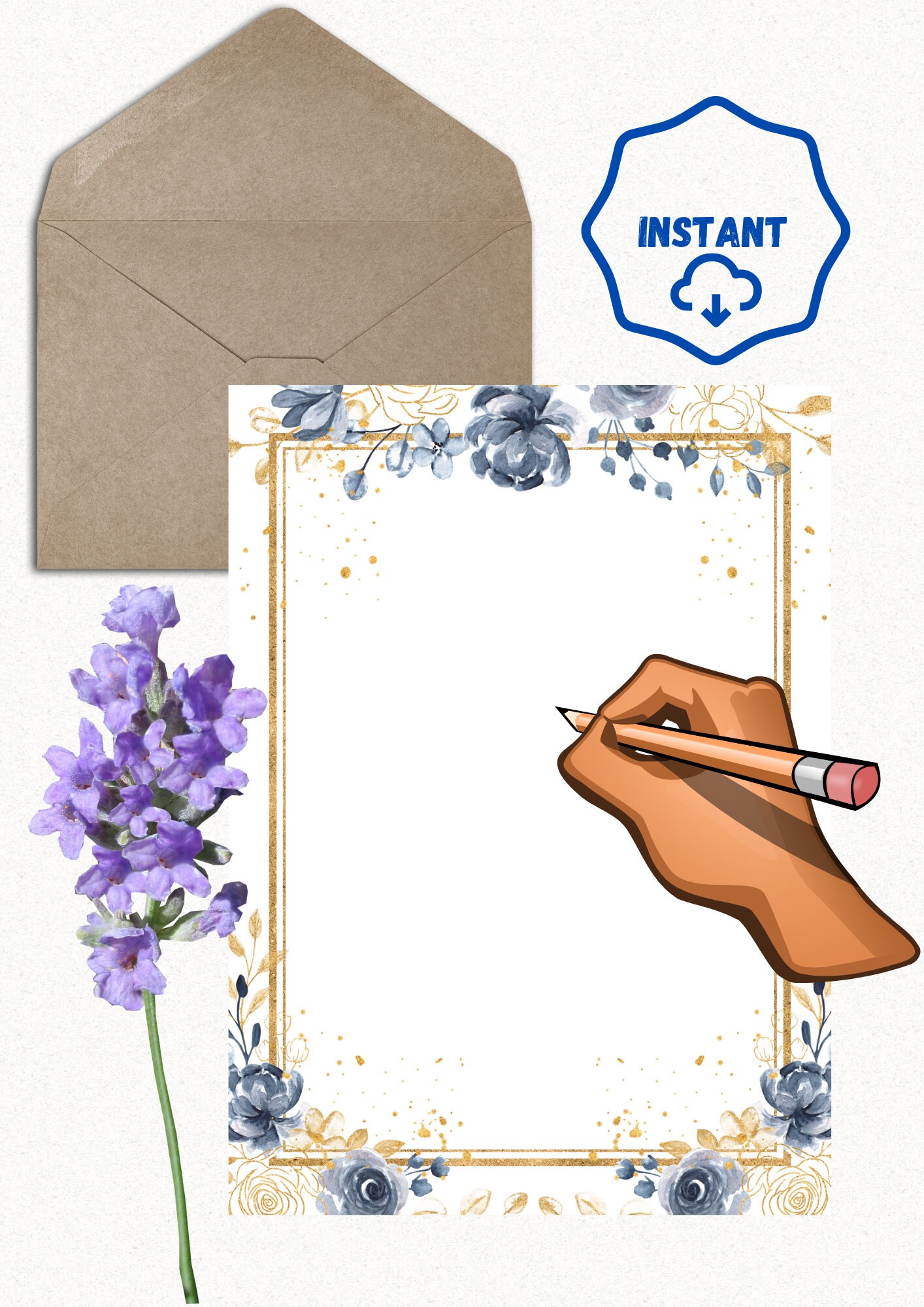 Editable Blank Template, Printable Cards, Custom Sign, Greenery ...