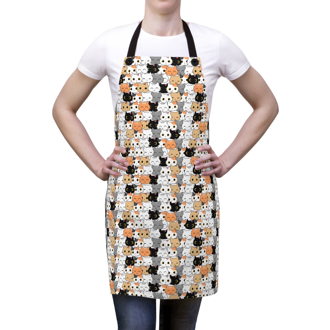Cartoon Cats Cooking Apron, Animals, Gift for Mom, Girlfriend, Sister ...