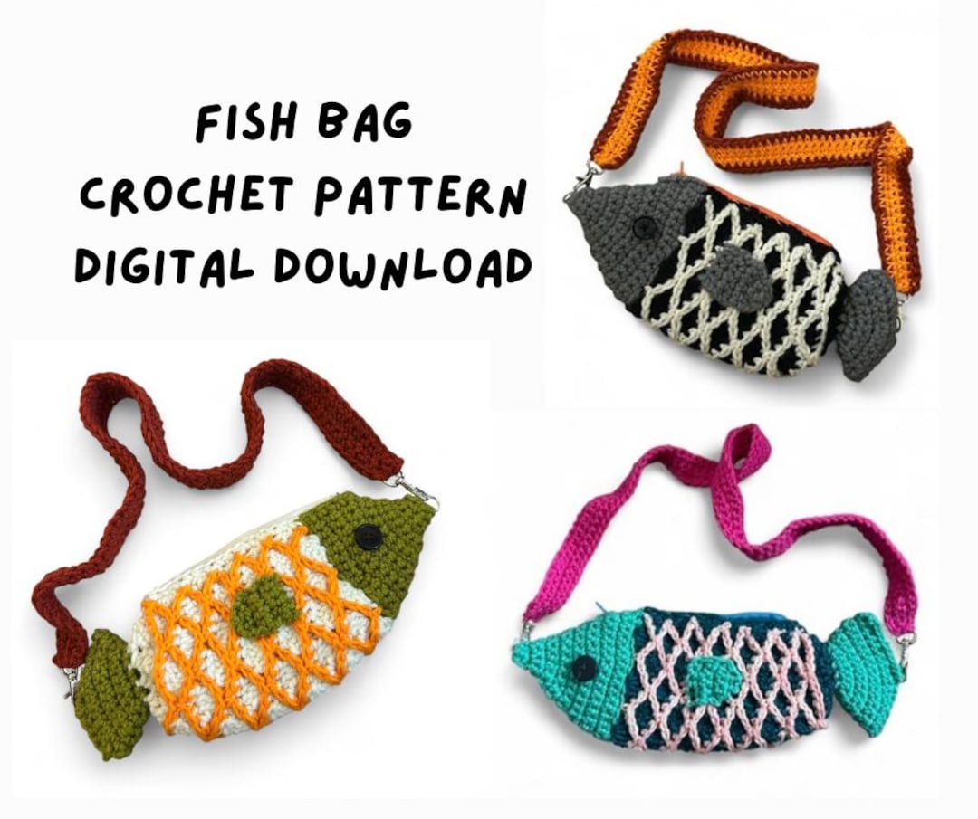 Crochet Fish Bag Pattern - Etsy