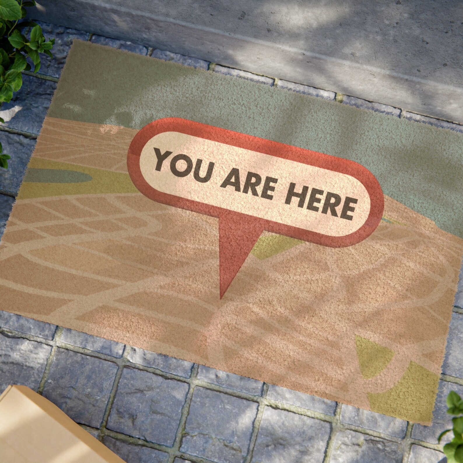 You Are Here Map Door Mat, Google Maps Doormat - Etsy