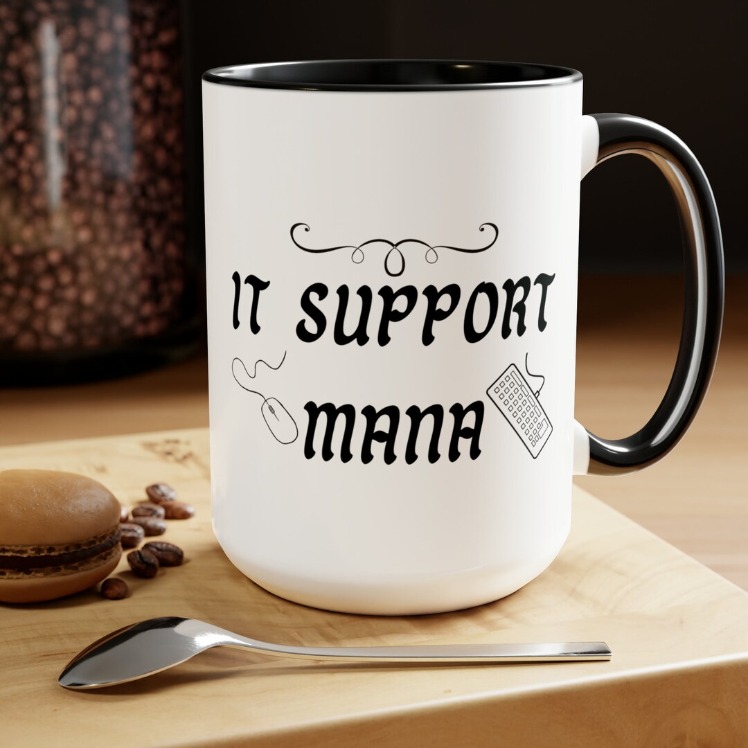 IT Support Coffee Cup, Nerd Mug, Computer Gift, Two-tone Coffee Mugs ...